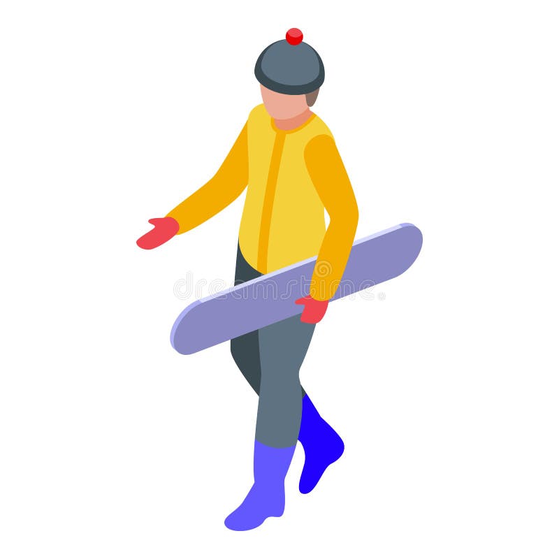 Winter Snowboarding Icon Isometric Vector. Active Sport Stock ...
