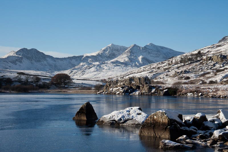 Winter in Snowdonia stock photo. Image of welsh, mountain - 7057730