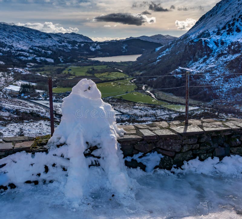 Winter in Snowdonia stock photo. Image of white, stile - 272553794