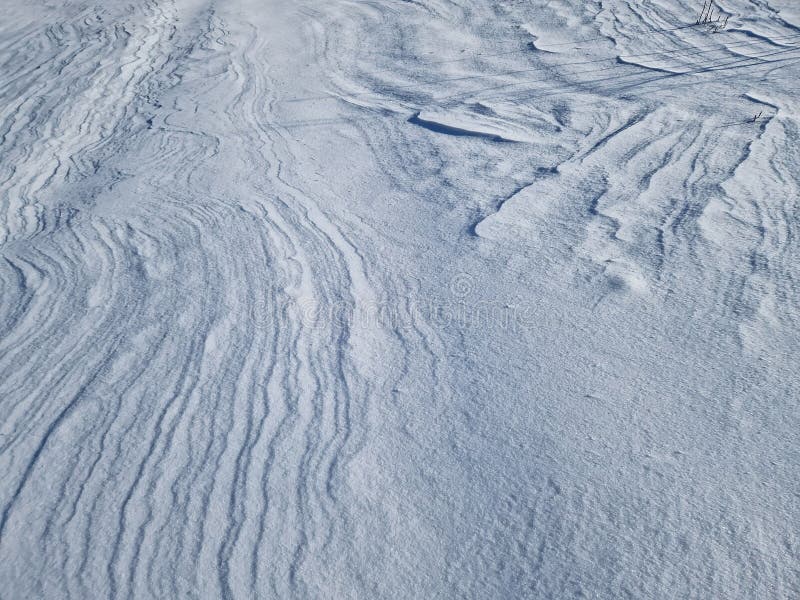 Winter Snowdrifts Abstract Texture of Snow Shaped by the Wind on an ...