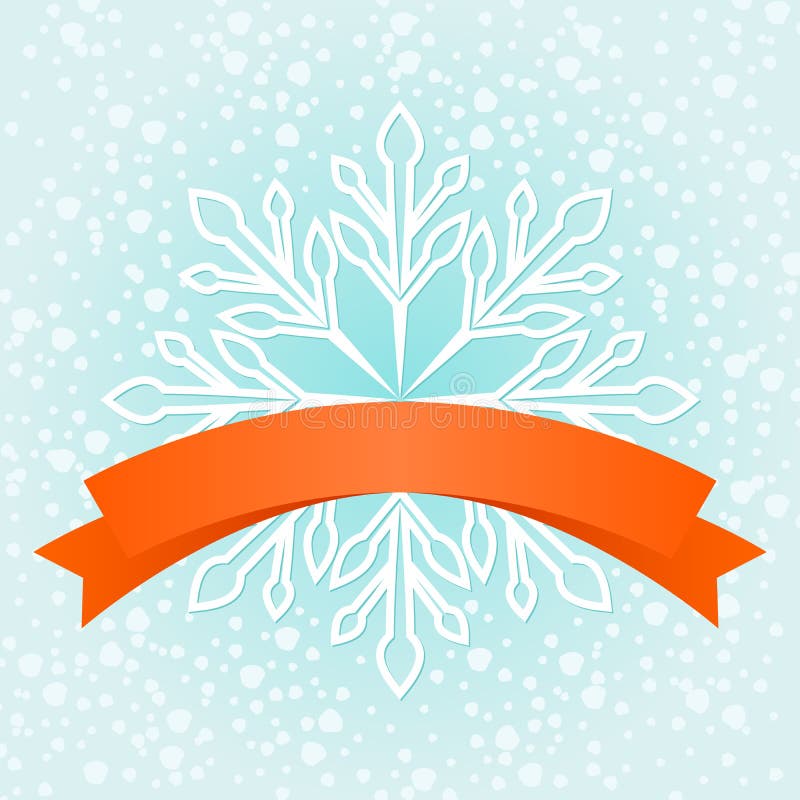 Winter snowflake banner. stock vector. Illustration of flake - 76128687