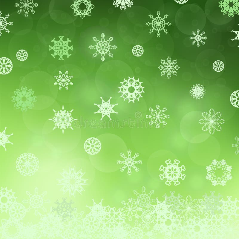 Winter Snowflake Green Pattern Stock Vector - Illustration of shape ...