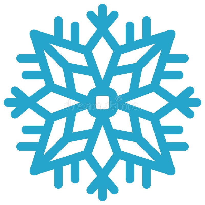 Winter Snowflake Icon. Simple Blue Snowflake Isolated on White ...