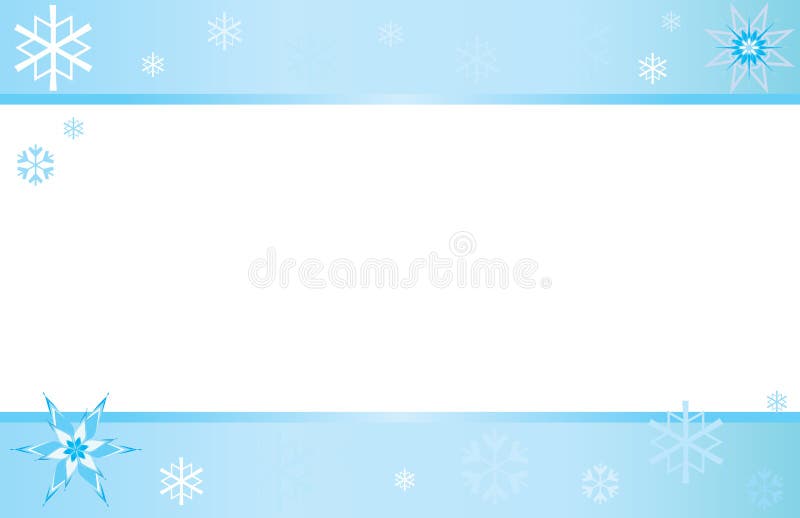 Winter Snowflake Letterhead Postcard Stock Illustration - Illustration ...