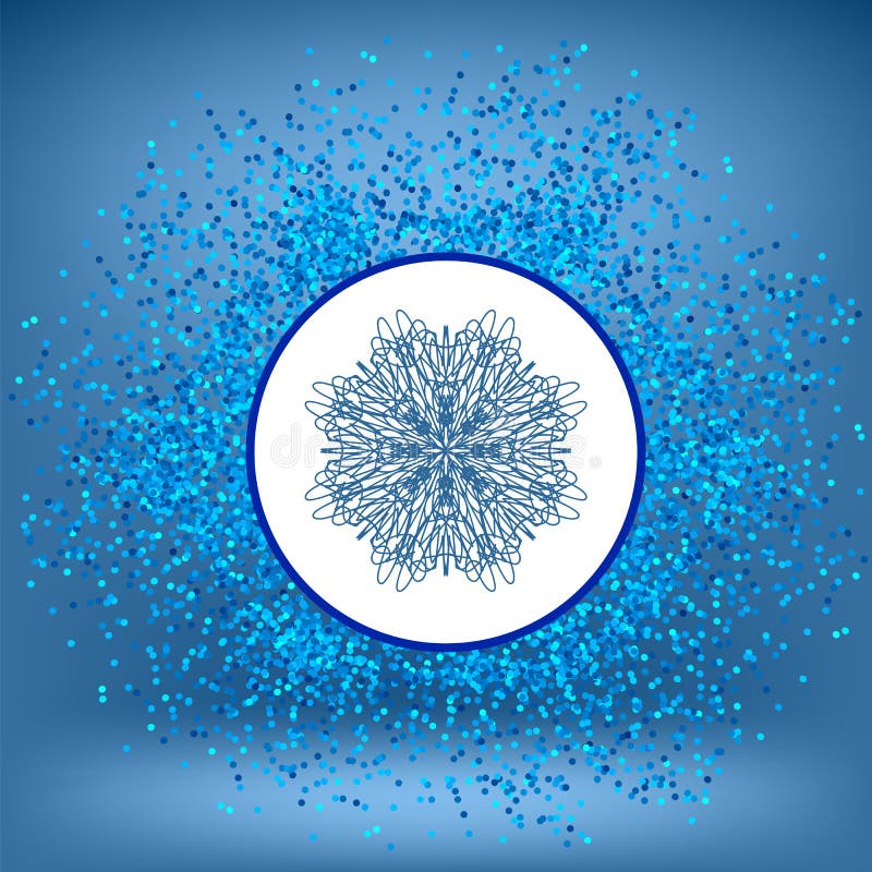 Winter Snowflake Round Banner Stock Vector - Illustration of modern ...