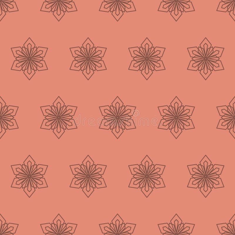 Winter Snowflake Seamless Pattern, Geometric Snowflake Simple Design ...
