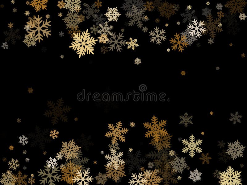 Winter Snowflakes Border Simple Vector Stock Vector - Illustration of ...