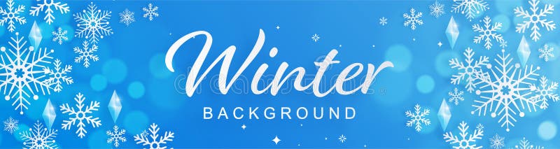 Snowflakes Design for Winter with Snowflakes Paper Cut Style on Color ...