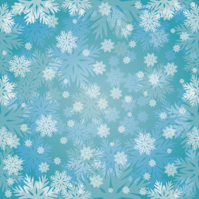 Winter Snowflakes Seamless Pattern Stock Vector - Illustration of ...