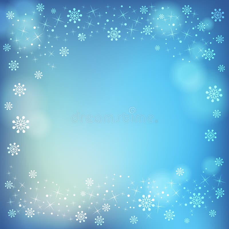 Winter Snowflakes and Soft Highlights Background. Stock Illustration ...