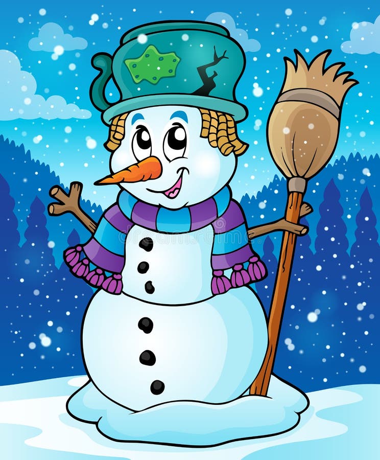 Winter Snowman Theme Image 7 Stock Vector - Illustration of carrot ...