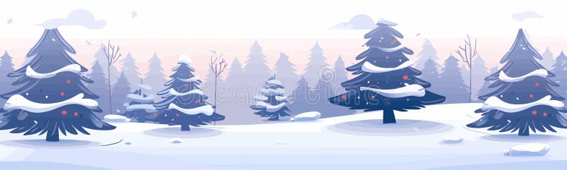 Winter Snowscape stock vector. Illustration of peaceful - 346941664
