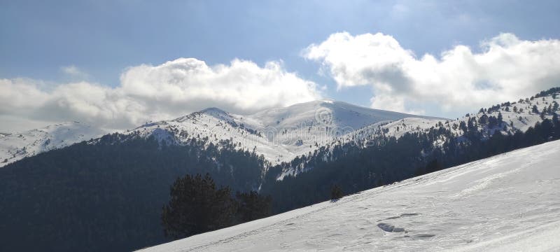 Winter Snowy Landscape from Slavyanka Mountain Stock Photo - Image of ...