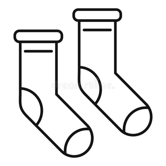 Winter Sock Icon, Outline Style Stock Vector - Illustration of design ...