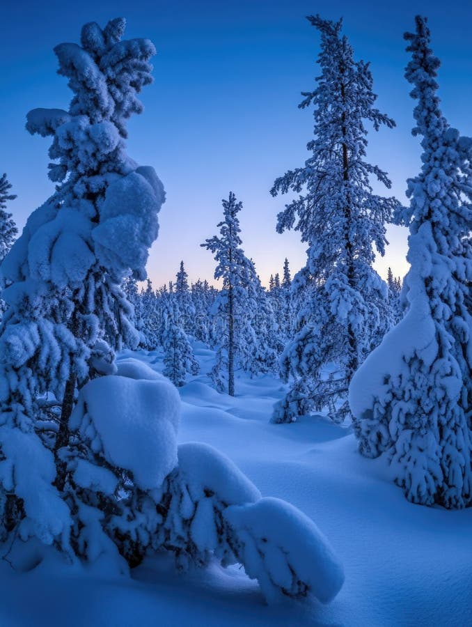 Winter Solitude in the Snowy Forest Stock Photo - Image of solitude ...