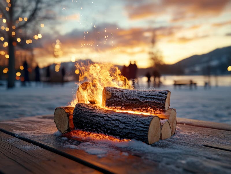 Winter Solstice Bonfire Celebrating the Return of Light with Warmth and ...