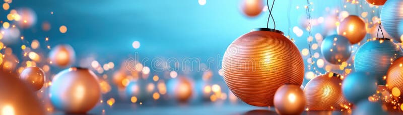 Winter Solstice Celebration Illuminated Paper Lanterns Floating into ...