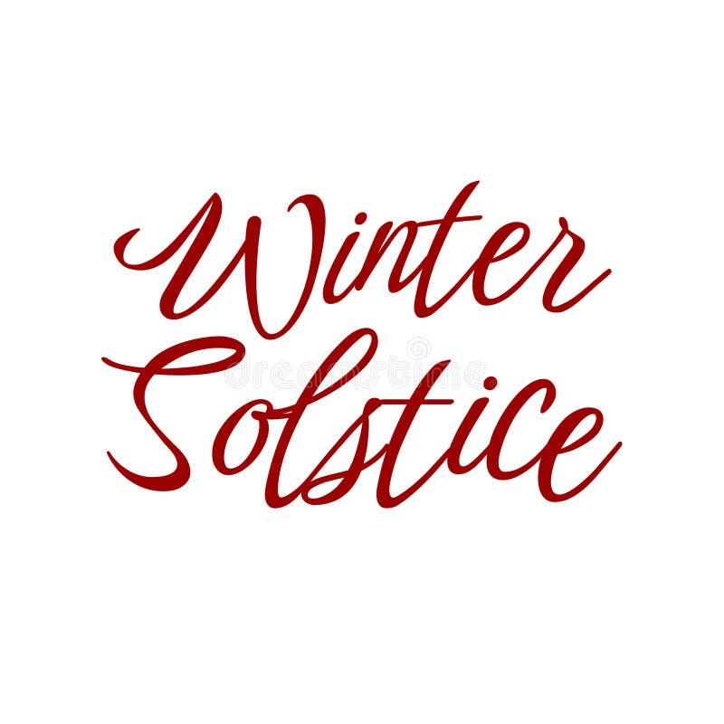 Winter Solstice Day. Red Text on White Backgound Stock Vector ...
