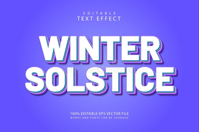 Winter Solstice Editable Text Effect 3 Dimension Emboss Cartoon Style ...