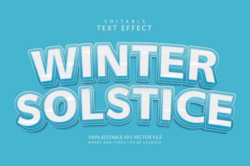 Winter Solstice Editable Text Effect 3 Dimension Emboss Cartoon Style ...