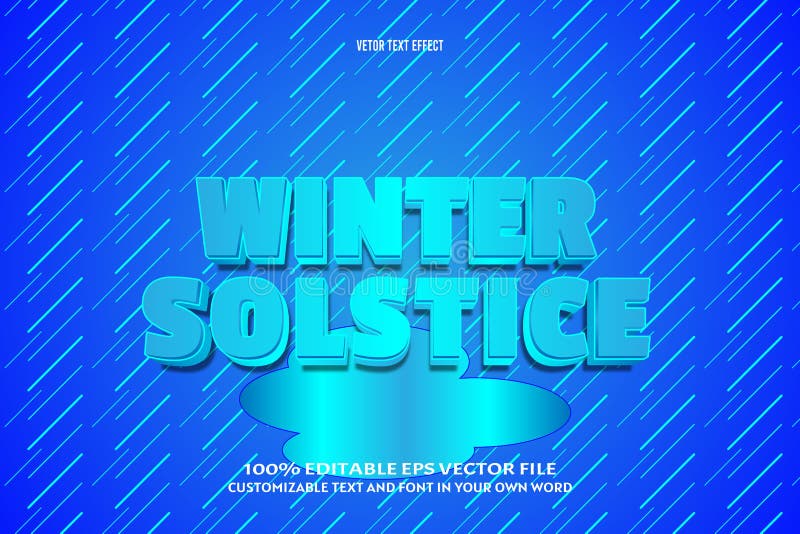 Winter Solstice Editable Text Effect 3 Dimension Emboss Comic Style ...