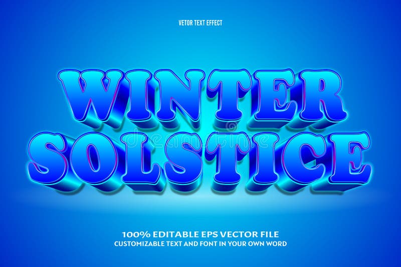 Winter Solstice Editable Text Effect 3 Dimension Emboss Comic Style ...