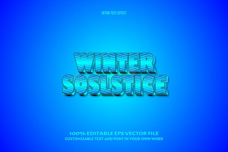 Winter Solstice Editable Text Effect 3 Dimension Emboss Modern Style ...