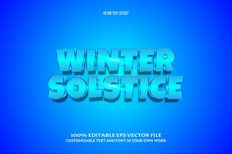 Winter Solstice Editable Text Effect 3 Dimension Emboss Modern Style ...
