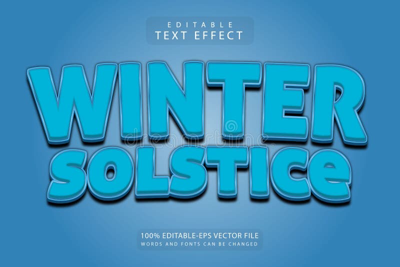 Winter Solstice Editable Text Effect 3 Dimension Emboss Modern Style ...