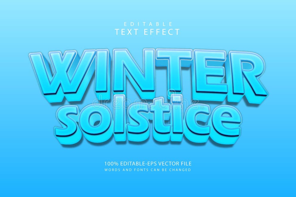 Winter Solstice Editable Text Effect 3 Dimension Modern Style Stock Vector - Illustration of ...