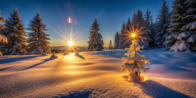 Winter Solstice Embracing Light and Shadow AI-Generated Content Stock ...