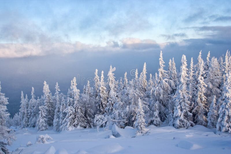 Winter in Southern Ural. Kumardaque Mountain Stock Image - Image of ...