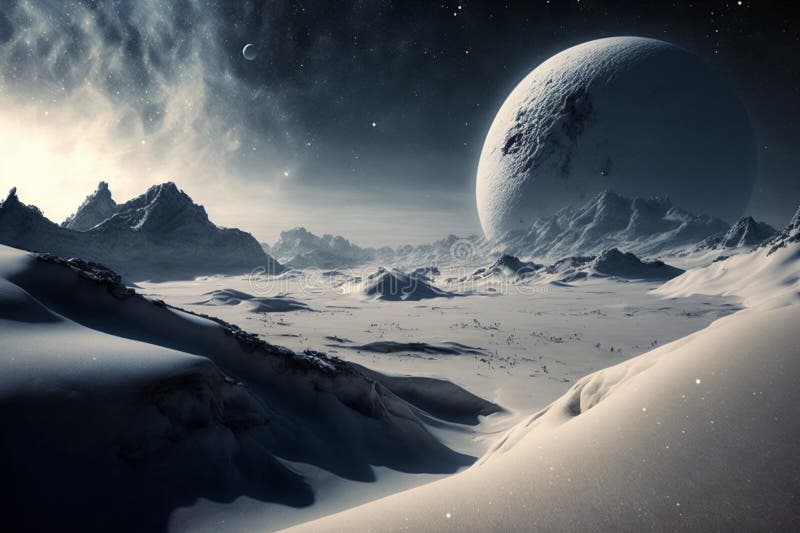 Winter Space of Snow Ai Generated Stock Illustration - Illustration of ...