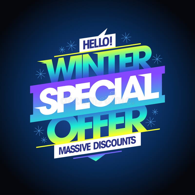 Winter Special Offer, Sale Web Banner Template Stock Vector ...