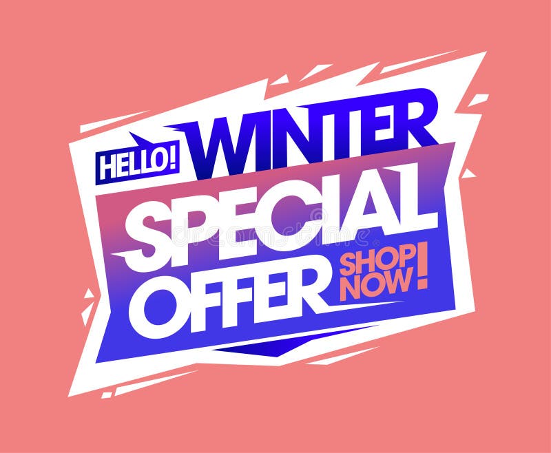 Winter Special Offer, Shop Now, Sale Vector Web Banner Stock Vector ...