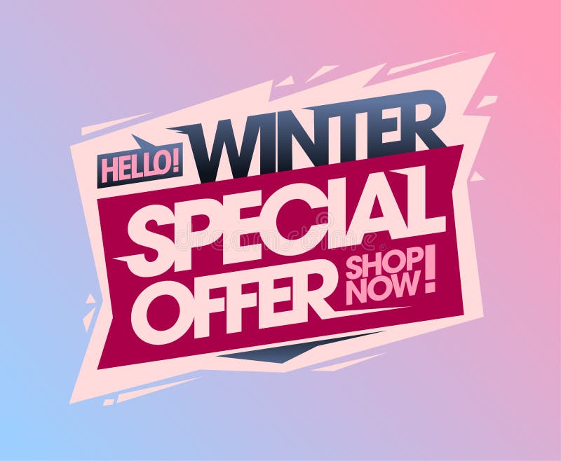 Winter Special Offer, Shop Now, Sale Web Banner or Flyer Stock Vector ...