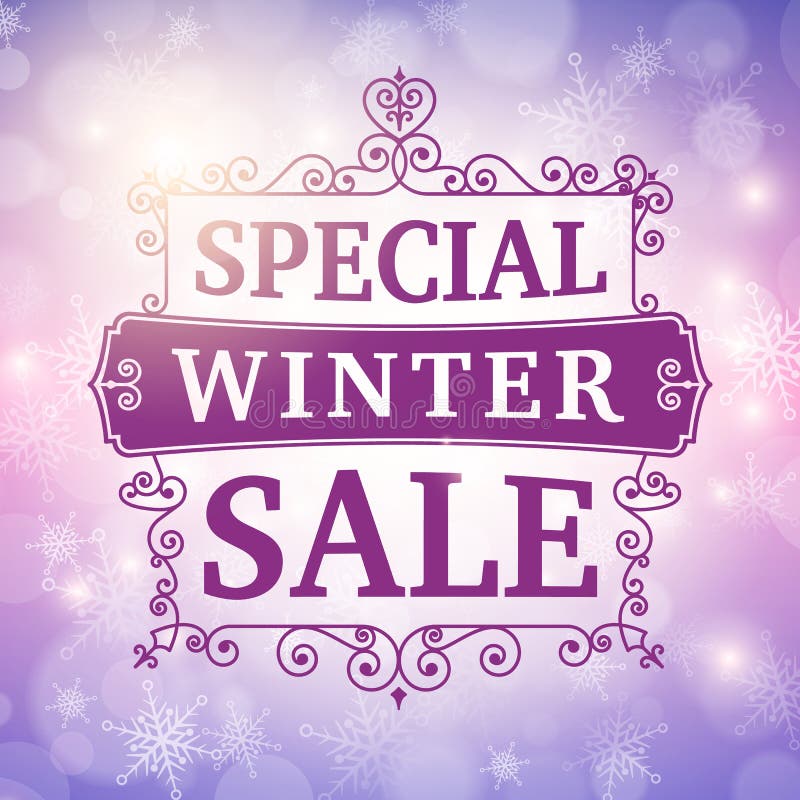Winter Special Sale Vintage Typography Poster Stock Vector ...