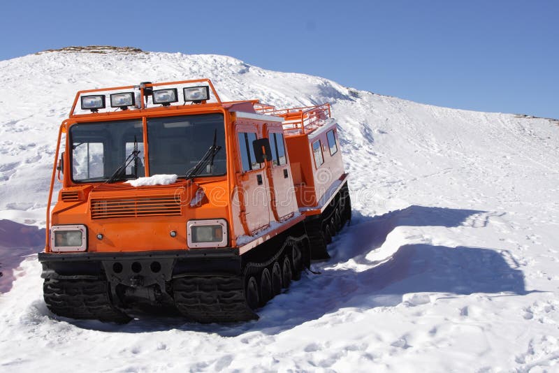 Winter Special Transportation Vehicle Stock Photo - Image of pole ...