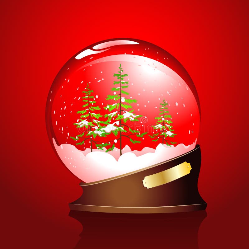 Snowglobe drawing stock vector. Illustration of gift - 22406285