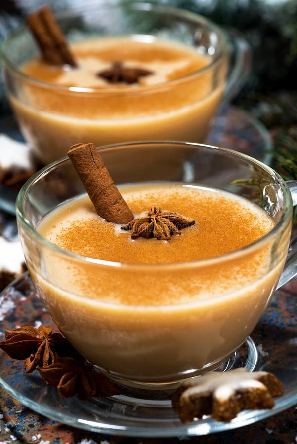 Winter Spicy Masala Tea and Cookies, Vertical Stock Image - Image of ...