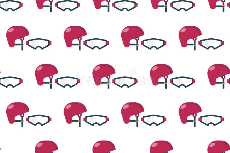 Winter Sport Equipment Seamless Pattern Background Template Stock ...