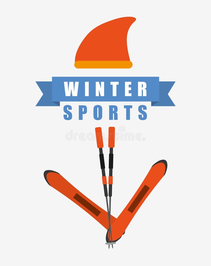 Winter sports design stock vector. Illustration of background - 63090177