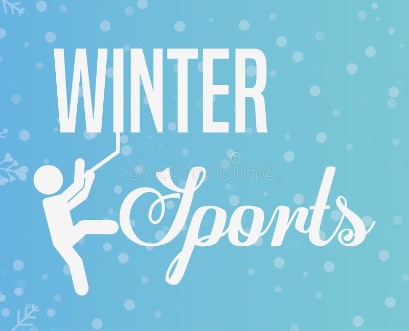 Winter sports design stock vector. Illustration of season - 63090206