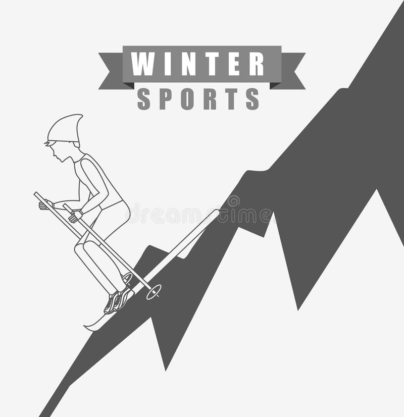 Winter sports design stock vector. Illustration of label - 63090516