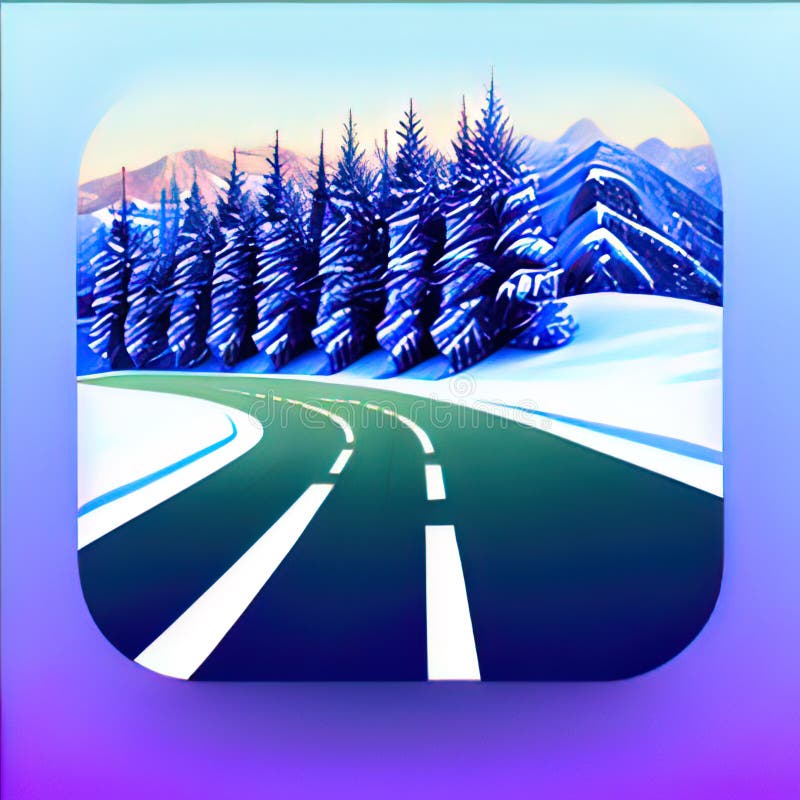 Winter Sports Software App Style Icon. Generative AI. Stock ...