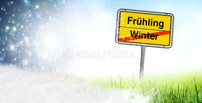 Winter spring change stock illustration. Illustration of transition ...