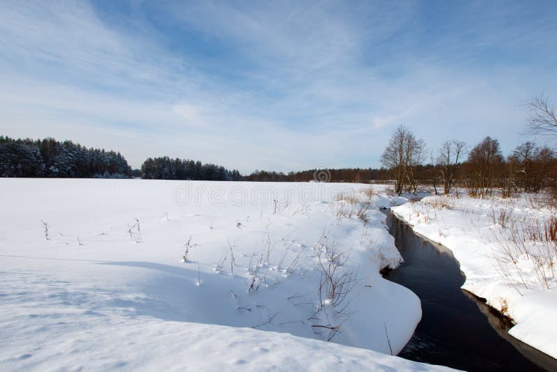 Winter or spring landscape stock image. Image of tree - 37071421
