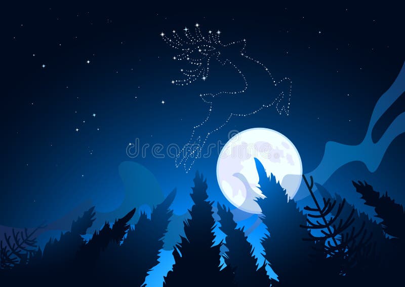 Magic night stock vector. Illustration of silence, winter - 35533322