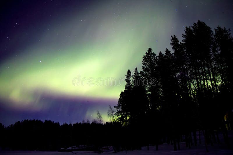 Winter starry nightscape stock image. Image of nordic - 44194807