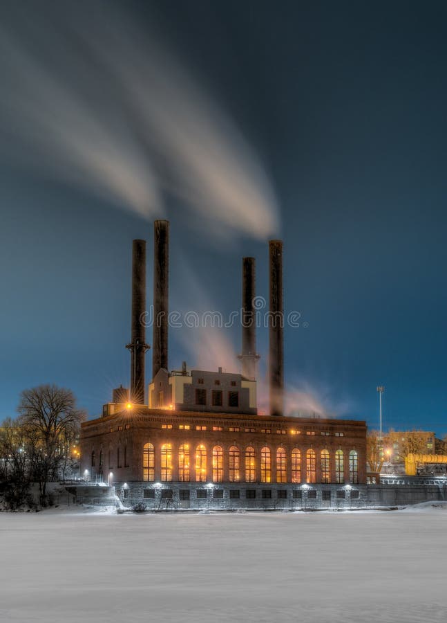 Winter Steam Plant stock photo. Image of plant, historic - 39140944